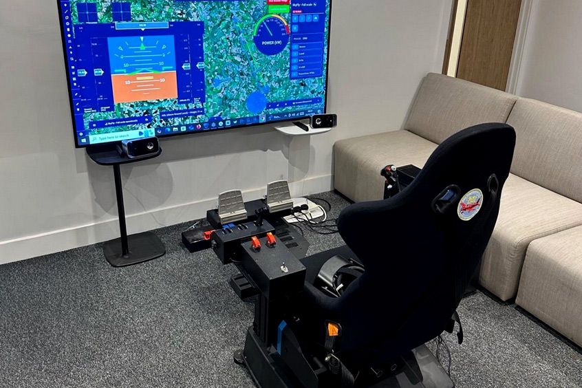 Skyfly unveils eVTOL VR motion flight simulator | Airframer