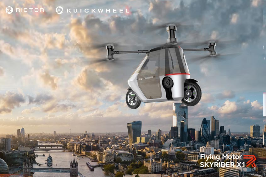 Rictor unveils the world's first amphibious Passenger Flying Motorcycle ...